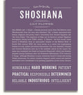 Shoshana | Name Art Print – Name Stories