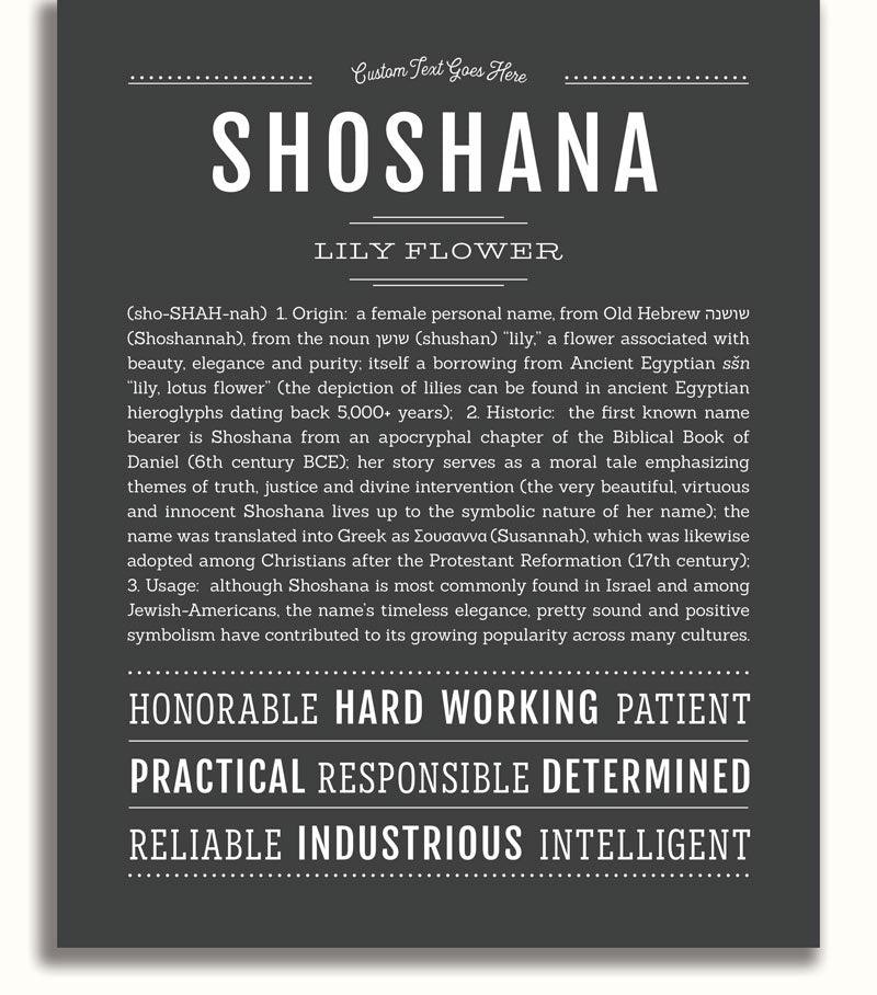 Shoshana | Name Art Print – Name Stories