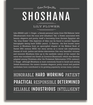 Shoshana | Name Art Print – Name Stories