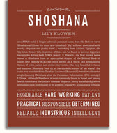 Shoshana | Name Art Print – Name Stories