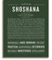 Shoshana Personalized Name Meaning Art Prints – Name Stories