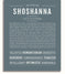 Shoshanna Personalized Name Meaning Art Prints – Name Stories