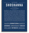 Shoshanna | Name Art Print – Name Stories