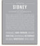 Sidney Personalized Name Meaning Art Prints – Name Stories