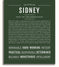 Sidney (male) | Name Art Print – Name Stories