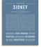 Sidney (male) | Name Art Print – Name Stories