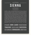 Sienna | Name Art Print – Name Stories