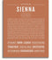 Sienna Personalized Name Meaning Art Prints – Name Stories