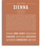 Sienna | Name Art Print – Name Stories