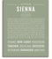 Sienna Personalized Name Meaning Art Prints – Name Stories