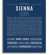 Sienna | Name Art Print – Name Stories