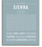 Sienna Personalized Name Meaning Art Prints – Name Stories