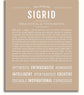 Sigrid | Name Art Print – Name Stories