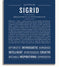 Sigrid Personalized Name Meaning Art Prints – Name Stories