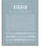 Sigrid Personalized Name Meaning Art Prints – Name Stories