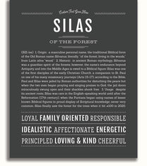 Silas | Name Art Print – Name Stories