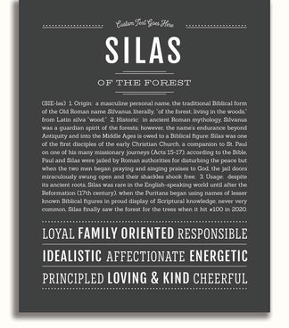 Silas | Name Art Print – Name Stories
