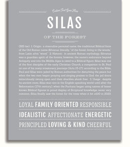 Silas | Name Art Print – Name Stories