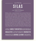 Silas Personalized Name Meaning Art Prints – Name Stories