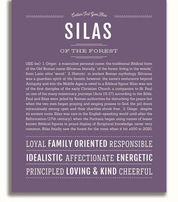 Silas | Name Art Print – Name Stories