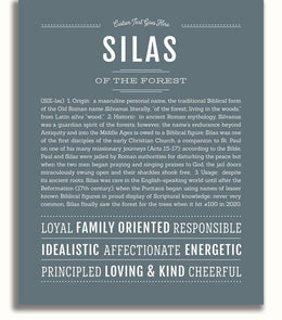 Silas | Name Art Print – Name Stories