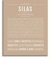 Silas Personalized Name Meaning Art Prints – Name Stories