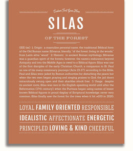 Silas | Name Art Print – Name Stories