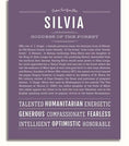 Silvia | Name Art Print – Name Stories