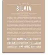 Silvia | Name Art Print – Name Stories