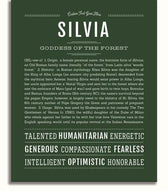 Silvia | Name Art Print – Name Stories