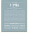Silvia | Name Art Print – Name Stories