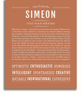 Simeon Personalized Name Meaning Art Prints – Name Stories