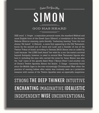 Simon | Name Art Print – Name Stories