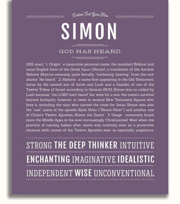 Simon | Name Art Print – Name Stories