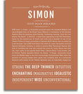 Simon | Name Art Print – Name Stories