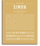 Simon | Name Art Print - Personalized Custom Gifts – Name Stories