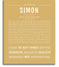 Simon Personalized Name Meaning Art Prints – Name Stories