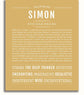Simon Personalized Name Meaning Art Prints – Name Stories