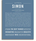 Simon | Name Art Print – Name Stories