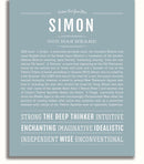 Simon | Name Art Print - Personalized Custom Gifts – Name Stories