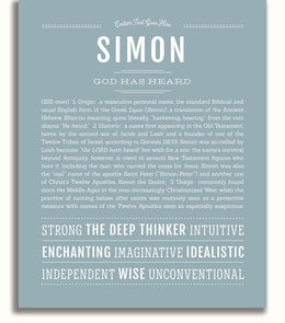 Simon | Name Art Print – Name Stories