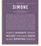 Simone Personalized Name Meaning Art Prints – Name Stories