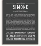 Simone | Name Art Print – Name Stories