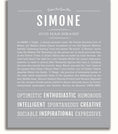 Simone | Name Art Print – Name Stories