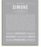 Simone | Name Art Print – Name Stories