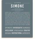 Simone | Name Art Print – Name Stories