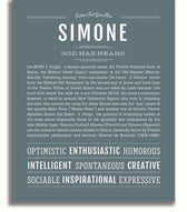 Simone | Name Art Print – Name Stories