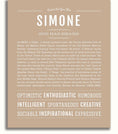 Simone | Name Art Print – Name Stories