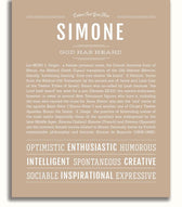Simone | Name Art Print – Name Stories