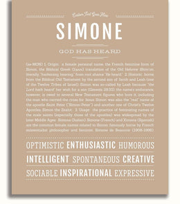 Simone | Name Art Print – Name Stories